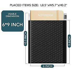 Metronic Bubble Mailers 6x10 Inch 25 Pack, Waterproof Padded Envelopes, Cushioning Self Seal Adhesive Padded Mailers for Shipping Bags,Boutique,Small Business,Black Bulk #0