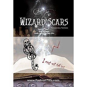 Dark Mark & Harry Wizard Scar | 15-Pack | Halloween Costume Ideas | MADE IN THE USA | Skin Safe | Removable