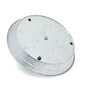 Rustic 2 Tier Galvanized Serving Tray, Farmhouse Kitchen Decor (12 x 13.5 In)