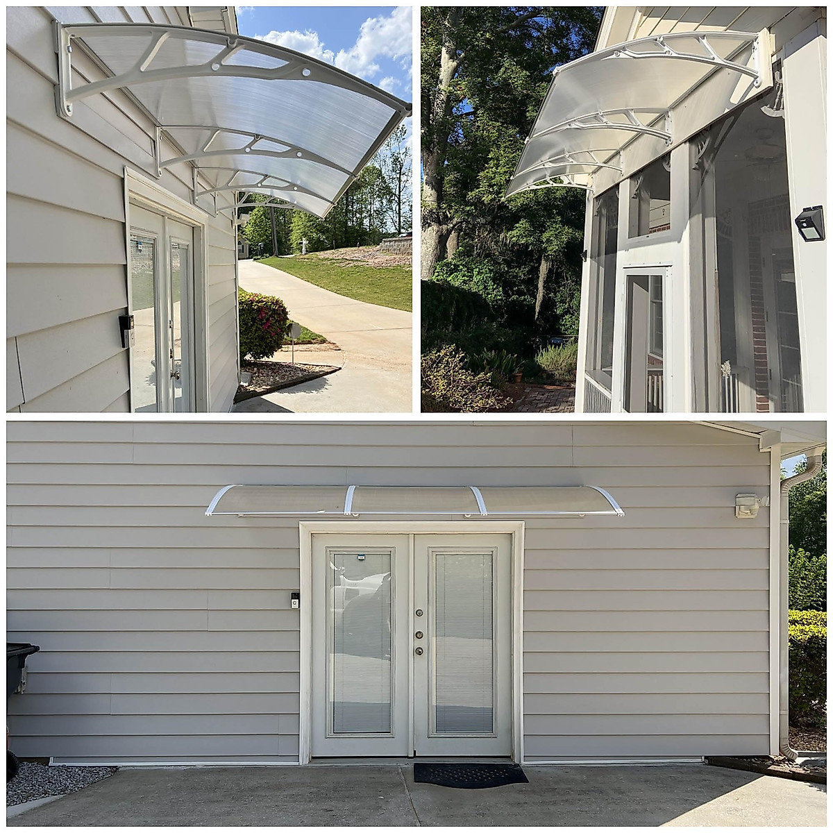 Yescom 40"x40" Outdoor Awning Patio Window Door Canopy Cover UV Protection Hollow Sheet