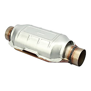 MAYASAF 2.5" Inlet/Outlet Universal Catalytic Converter, w/o O2 Port(EPA Compliant)