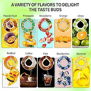 Rigwarl 20 Water Bottle Flavor Pods Pack, Flavor Pods with Fragrance for Water Flavor Accessories Safe Airtight Fruit Flavor Pods (No Bottle)