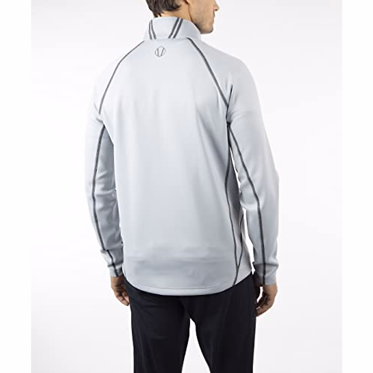 Sunice Allendale Men’s Half Zip Performance Pullover with Thermal Protection (Magnesium/Black, Small)
