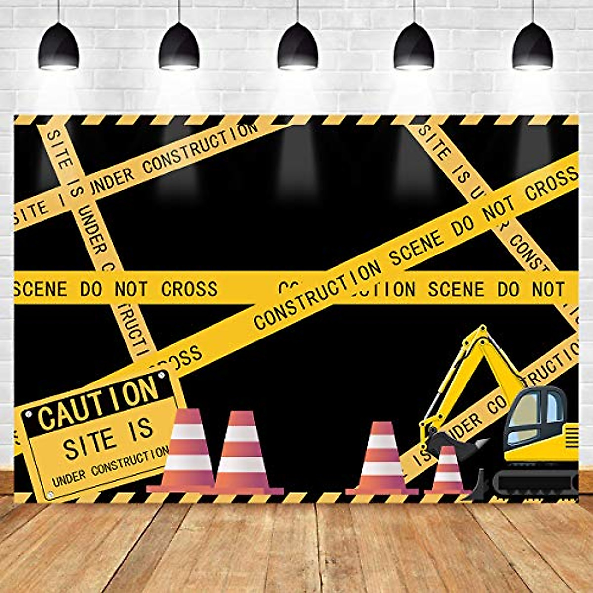 Construction Site Theme Backdrop for Construction Themed Birthday Party MEETSIOY Dump Truck Digger Zone Boys Birthday Party Construction Scene Photo Background 7x5ft HXMT371