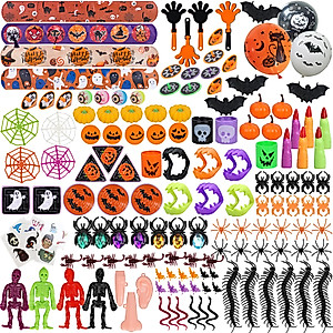 TOY Life Halloween Party Favors 168 Pcs Kids Party Favor Halloween Treats Toys in Bulk Goodie Bags Stuffers Return Gifts for Kids Birthday Party Favor Halloween Trick or Treat Classroom Party Supplies