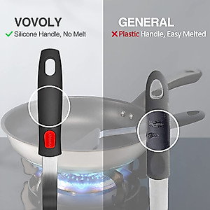 Silicone Pancake Spatula Turner with Lengthened Handle, Heat Resistant Cooking Spatulas for Nonstick Cookware, Large Flexible Kitchen Utensils BPA Free Rubber Flipper for Egg, Pancake, Fish, Burger