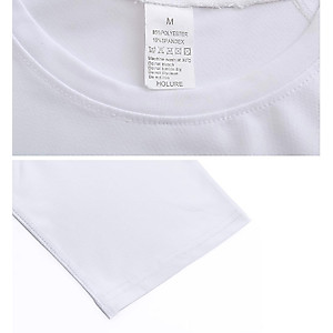 Holure Men's Workout Fitted Athletic Shirt Compression Short Sleeve Shirts White L