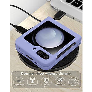 Foluu Slim Fit Case for Samsung Galaxy Z Flip 5 Case, Ultra Thin Matte PC with Non-Slip Grip Full Protection Protective Cover for Samsung Galaxy Z Flip5 5G 2023 (Purple)