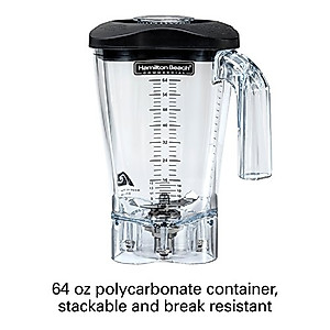 Hamilton Beach Commercial HBH850 Hamilton Beach Commercial Summit High-Performance Sensor Blender with 64-Ounce Polycarbonate Container, Black, Medium
