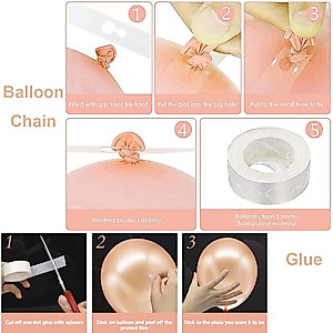 Blue White Silver Balloon Garland Arch Kit, 107Pcs Blue White Silver Balloons Arch Kit with Balloon Chain for Birthday Wedding Baby Decorations Party Decorations