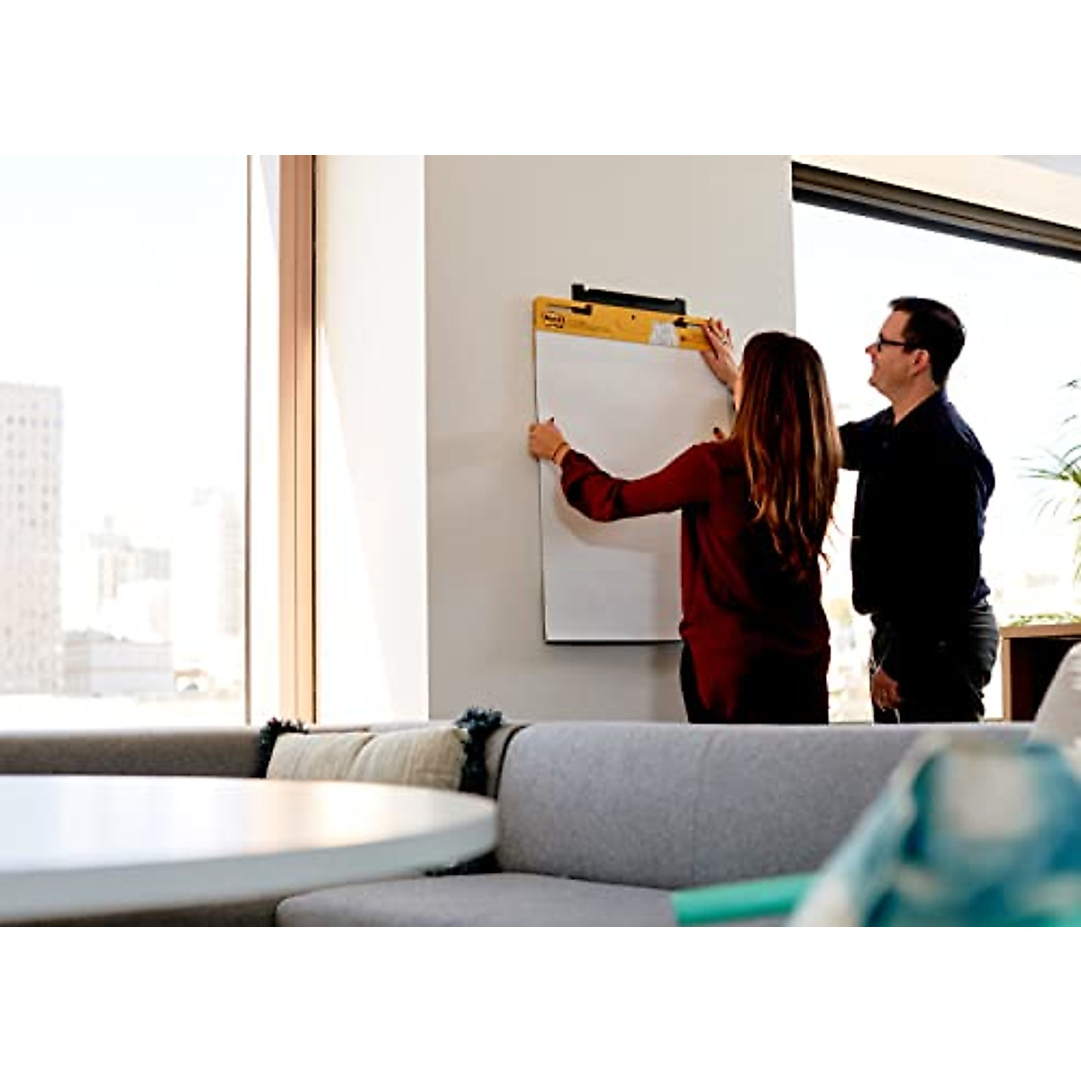 Post-it Super Sticky Wall Easel Mounting System, 15 in Wide x 3.25 in Tall x 1.25 in Deep, Smoke Grey, 2/Pack, Great for Virtual Teachers and Students (EH559-2PK)