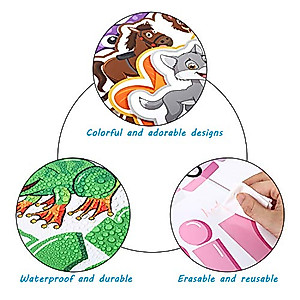 11 Pieces Color Poster for Preschool Classroom Bulletin Board Set Fruit Animal Vegetable Words Learning Color Cutouts with 100 Pcs Glue Point for Toddler Kid Classroom Decorations, 16.5 x 11.5 Inch