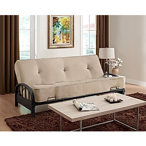 DHP Aiden Metal Futon Frame, Black Large