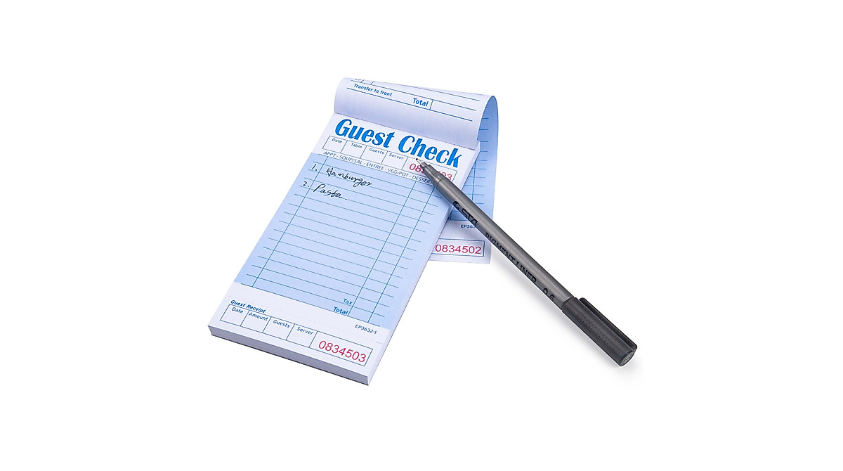 Essential Guest Check Books - Durable 3.5x6.75”, 500 Sheets for Food ...