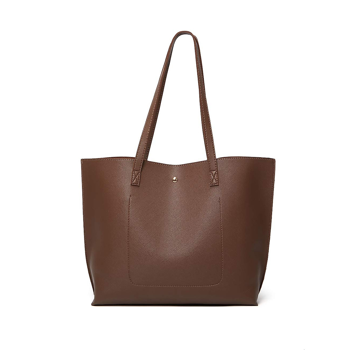 Dreubea Women's Soft Faux Leather Tote Shoulder Bag from, Big Capacity Tassel Handbag Coffee New