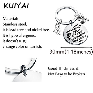KUIYAI Pharmacy Tech Because Pharmacists Need Heroes Too keychain(Pharmacy Tech KS)