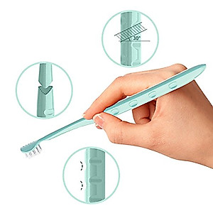babyease 3-Sided Toothbrush, Ultra Soft All Sides Cleaning Training Tooth Brush for Baby, Toddler 1 Years and Up