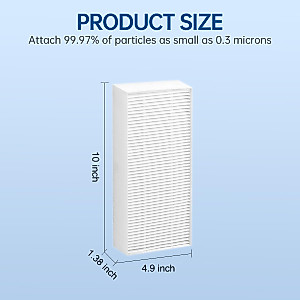 JUNHUI HEPA Replacement Filters Compatible with Honeywell U Filter HRF201B, HHT270, HHT290 and Febreze air purifier models FHT170W, FHT180W, FHT190W Air Purifier, 2 True HEPA R filter