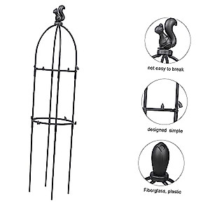 Happyyami 1 Set European Gardening Plant Stand Plant Supports Pergola Brackets Climbing Trellis for Plants Outdoor Plant Support Trellis Plant Support Rack Black Balcony Mountain Rose Flower