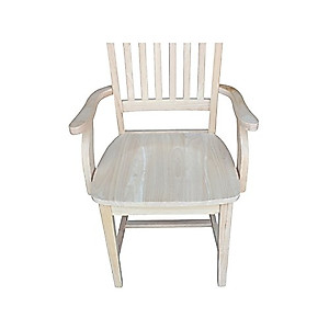 International Concepts Mission Side Chair with Arms, Unfinished