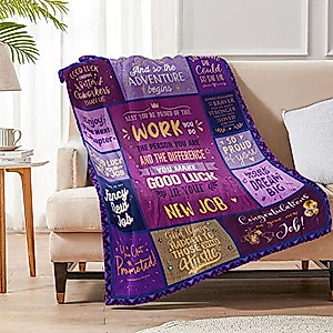 Dfaqehk New Job Gift for Women, Congratulation Mothers Day Promotion Gifts for Women, Gift for Coworker Leaving for New Job, Job Promotion Gifts Throw Blanket 60 x 50 Inch