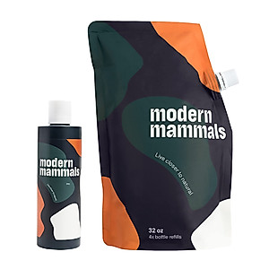 Modern Mammals Magic Mud Men's 2-in-1 Shampoo & Conditioner, Lather-Free, Daily Cowash (8 oz Bottle and 32 oz Refill Pouch)