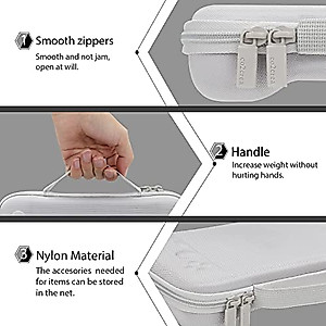 co2CREA Hard Case Compatible with Logitech G Cloud Gaming Handheld with 2-Pack Screen Protector (White Grey Case)