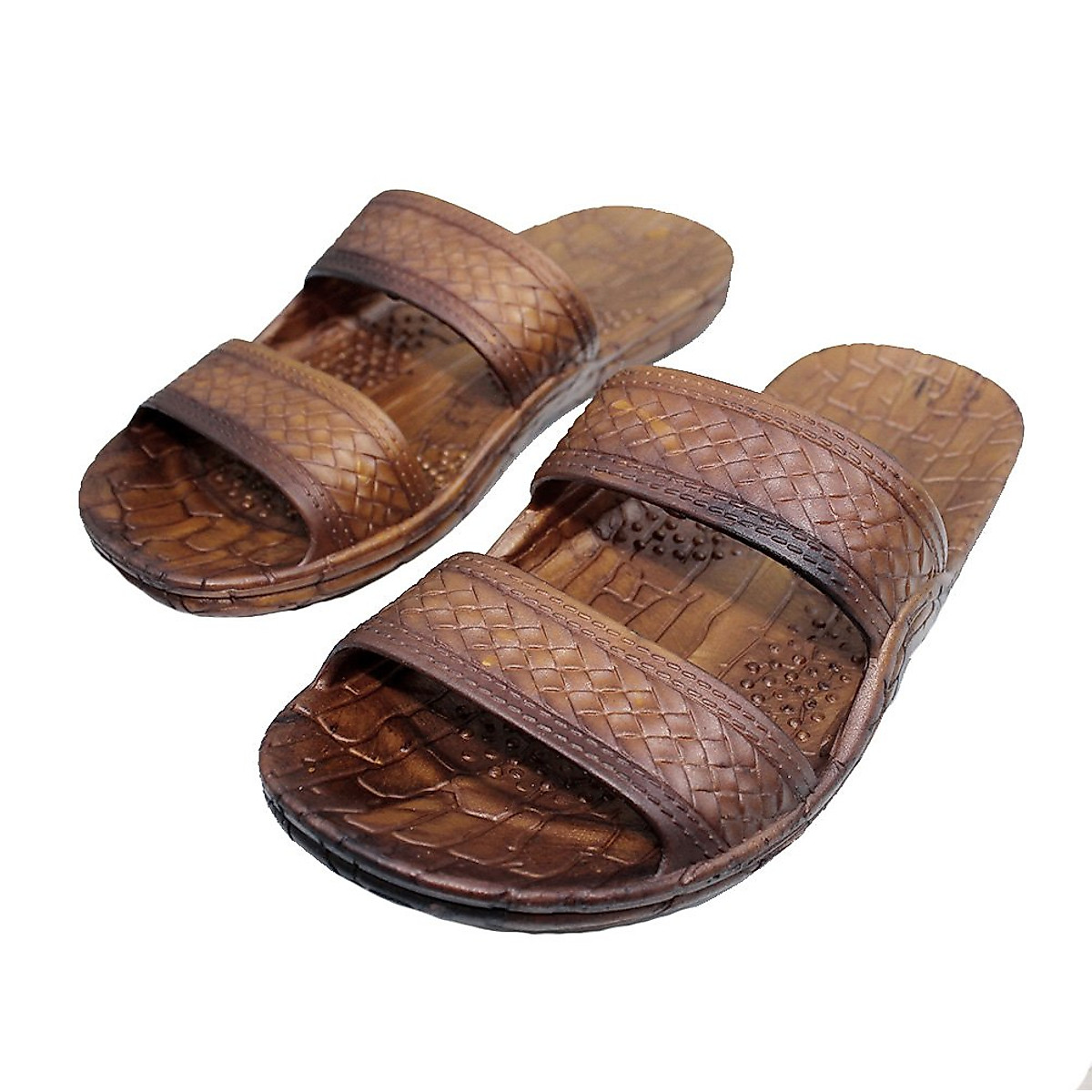 Hawaii Brown and Black Jesus sandals. (These kid sandals run 2 sizes smaller than US kid sizes) (Little Kid/Big Kid) (Kid 6, Brown)