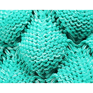 Cokle Adult Mermaid Tail Fish Scales Blanket Soft Knit Crochet Sleep Blankets for Bedroom Sofa 70"x36" Green