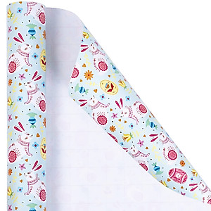 WRAPAHOLIC Wrapping Paper Roll- Easter Rabbit and Easter Egg for Easter, Birthday, Holiday, Party - 30 Inch x 33 Feet Per Roll