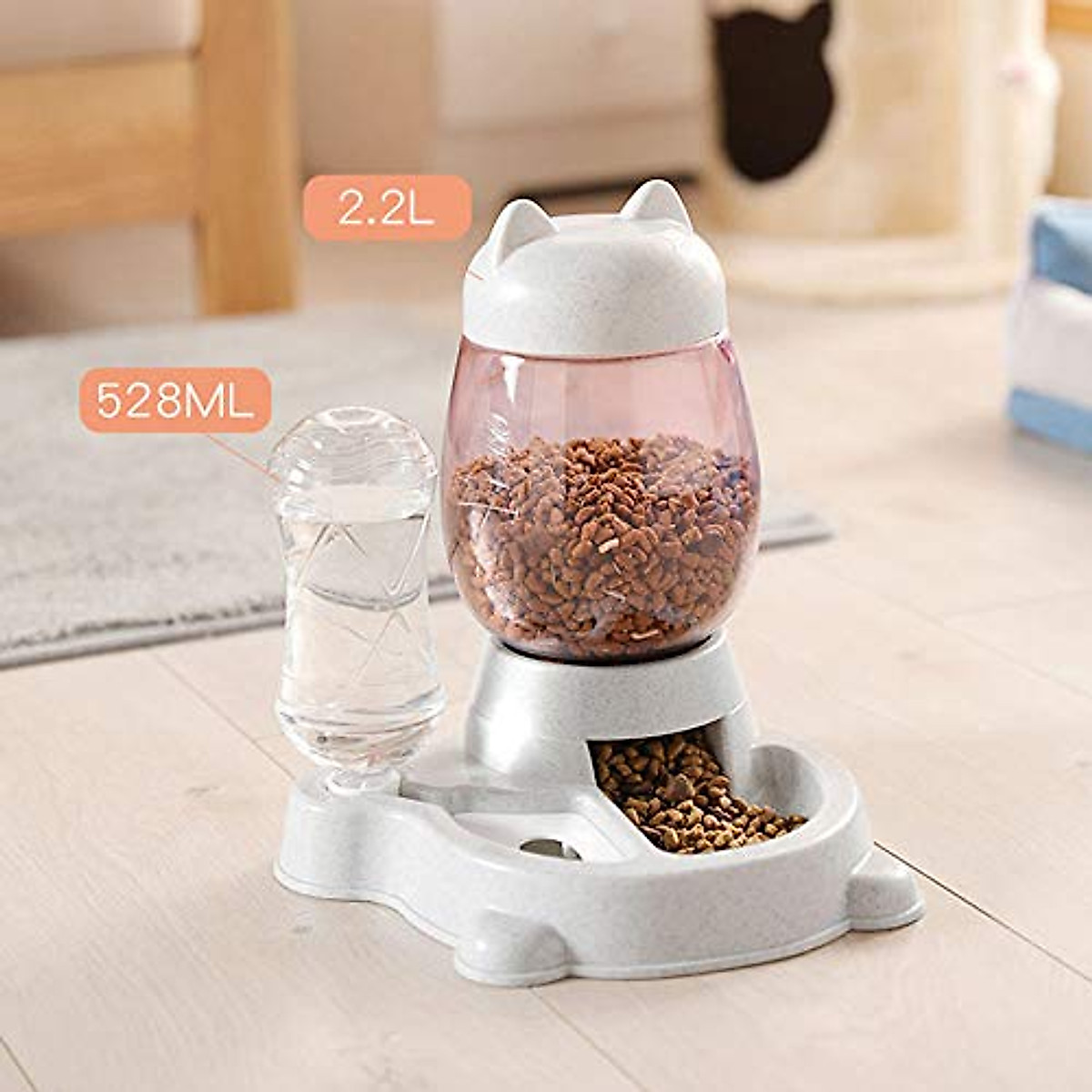 ZZK Automatic Feeder Dog Drinking Fountain Dog Drinking Fountain Automatic Feeder Kitten Feeding Large Capacity Drinking Fountain,B