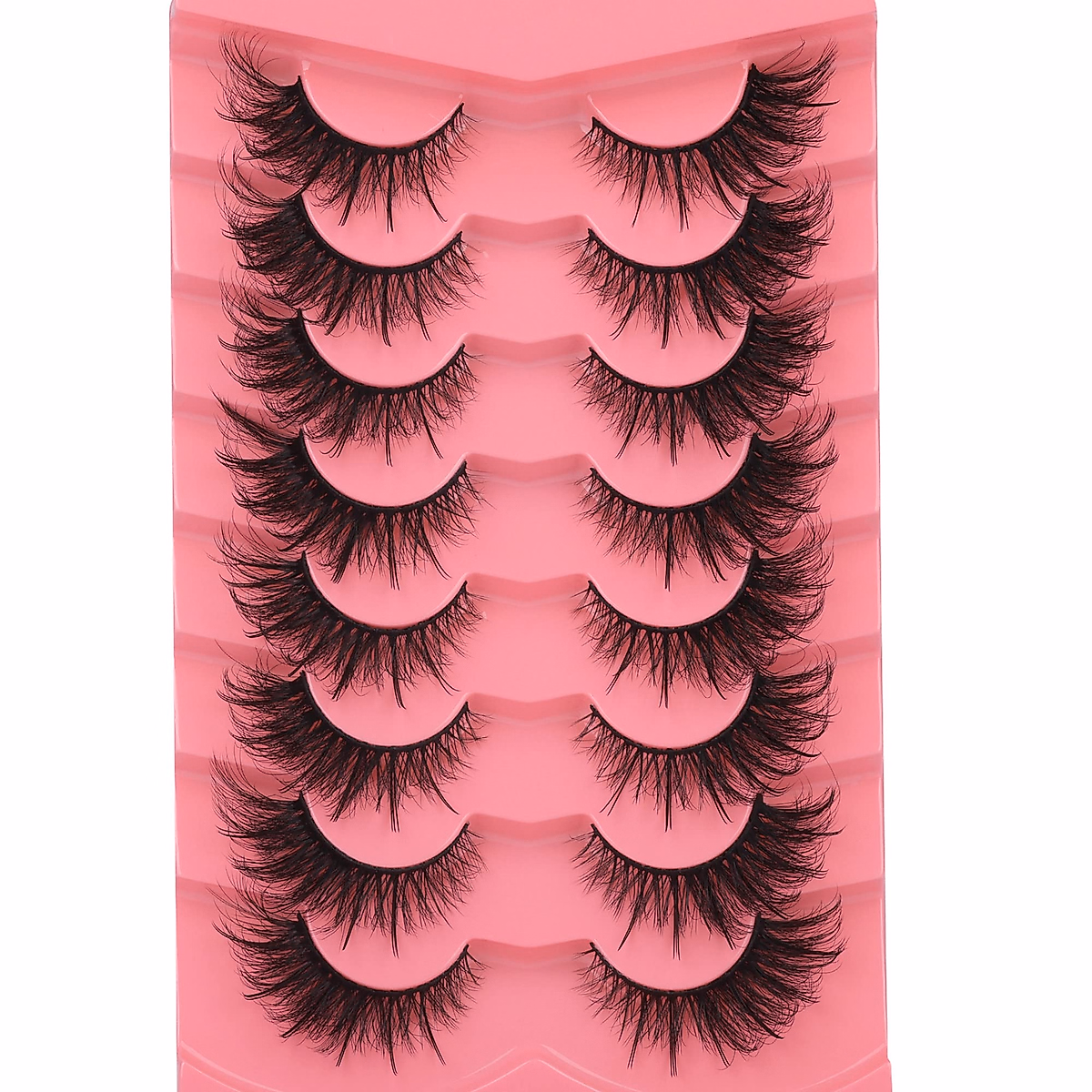 Mink Lashes Fluffy Fairy Cat Eye Lashes Wispy False Eyelashes Pack 18MM Natural False Lashes that Look Like Extensions 8 Pairs by Ruairie