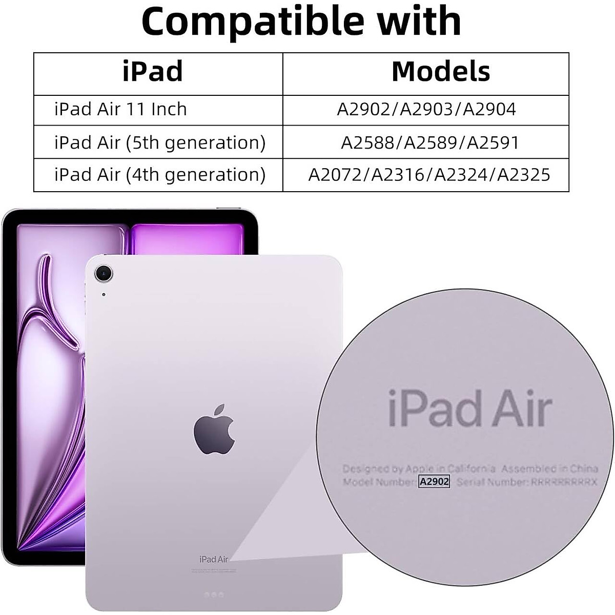 Case for iPad Air 11 Inch M2(2024), iPad Air 6th/5th/4th Gen (2024/2022/2020) 10.9 inch, Slim PU Leather Multi-Angle Smart Shell Stand Cover with Auto Wake/Sleep, Cat on Bookshelf