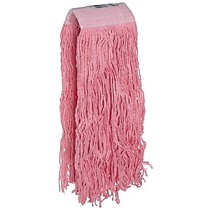 Rubbermaid Commercial FGF13700PINK Synthetic Blend Mop, 24-ounce, 5-inch White Headband, Pink