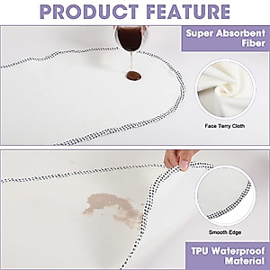 15 Pieces Larger Softer Changing Pad Liners Portable Baby Changing Mat Washable Reusable Changing Pad Cover 12 x 24 Inch Soft Diaper Changing Mat Waterproof Changing Pad for Boys and Girls (White)