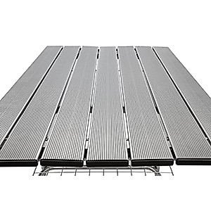 Camco Olympian Deluxe Portable Grill Table | Provides Plenty of Room for Grilling Gear | Ideal for Picnics, Camping, Boating, Tailgating, and Backyard BBQs | (57293) Silver