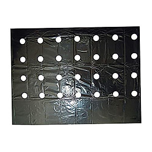KUYYFDS- 5 Holes Black Plastic Mulch Film for Agricultural Vegetable Film Plant Plastic Film Perforated PE Film for Garden Plant Mulch Membrane Intens Ely 3X33 Ft