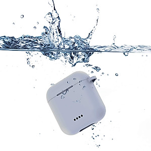 TOZO T6 Protective Silicone Case Shockproof Soft Skin Cover for TOZO T6 Earbuds with Front LED Visible and Keychain Sky Blue