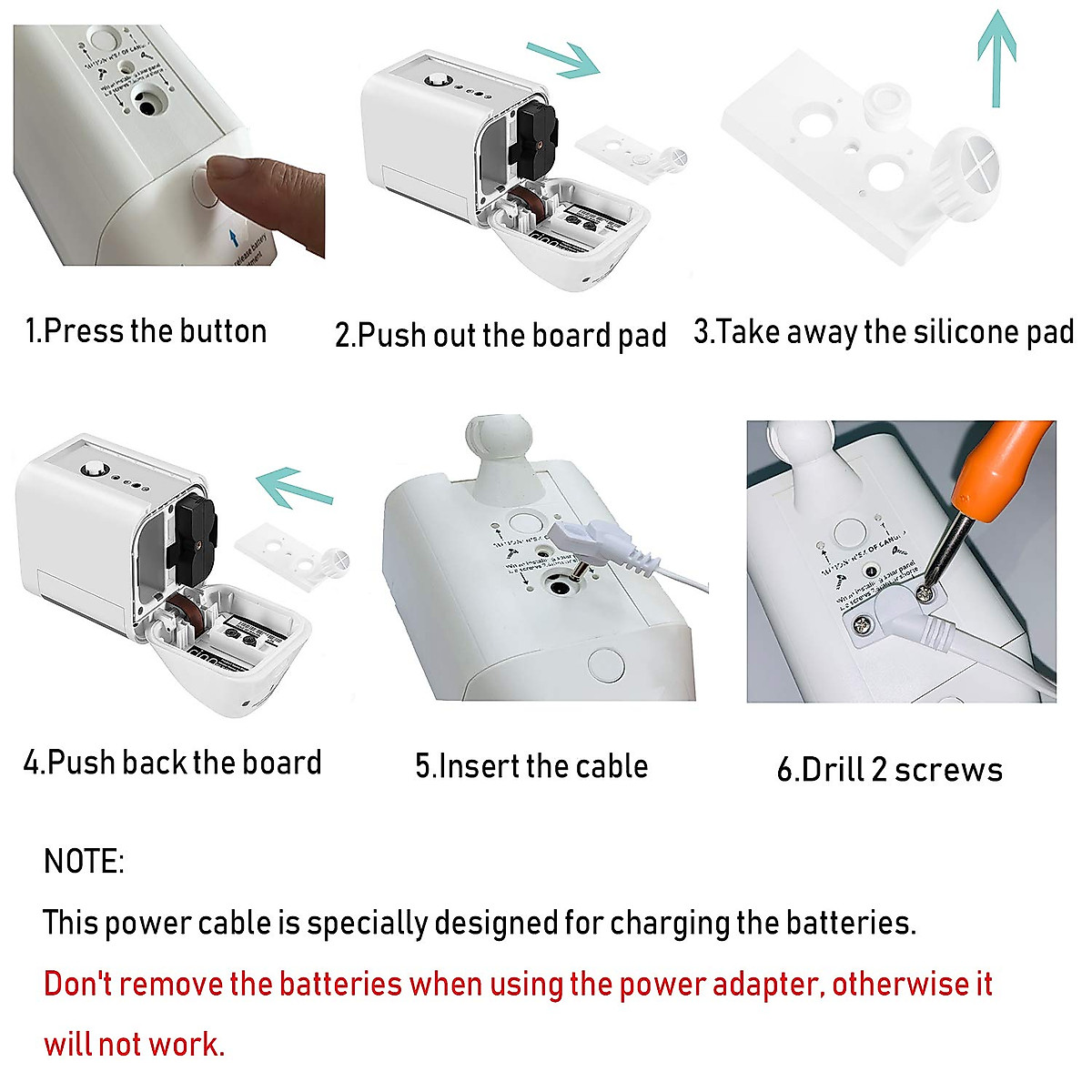 Power Adapter for Ring Spotlight Cam Battery, with 25Ft/7.5m Weatherproof Outdoor Cable to Continuously Charge Your Home Security Camera, No Need to Change The Batteries(White)