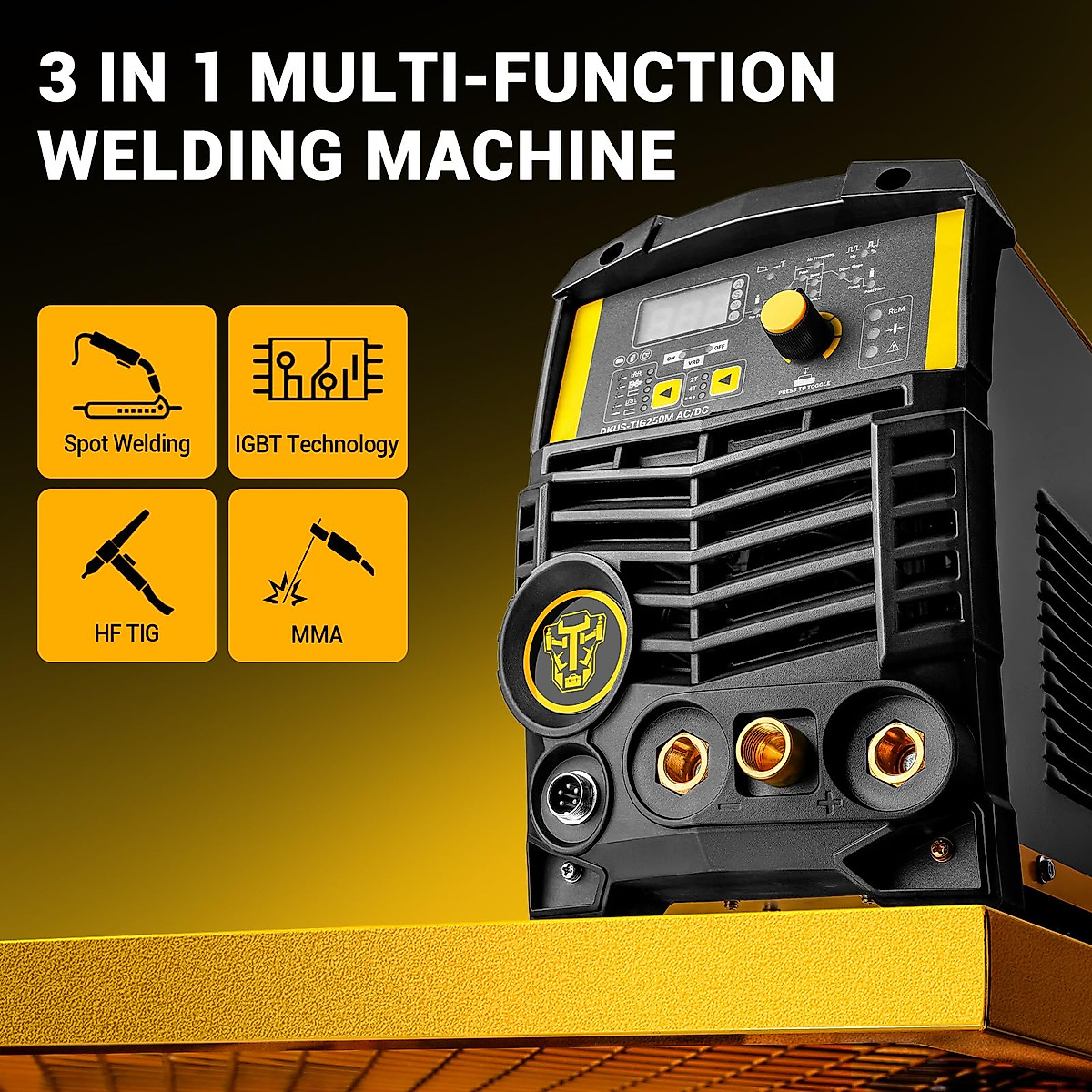 DEKO AC/DC Inverter TIG/MMA Welder,250A Fully Digital Welding Machine with Foot Pedal,IGBT,VRD Function for Carbon Steel,Stainless Steel,Copper,Aluminum and Aluminum Alloys…