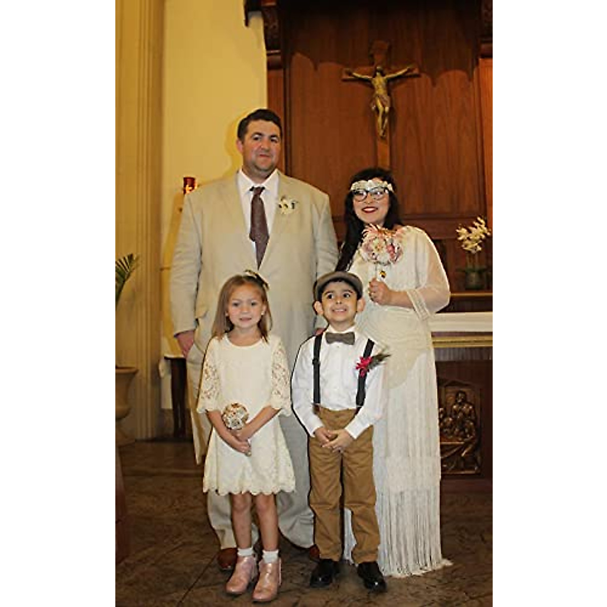 Qmislg Girls Lace Dress Flower Dresses Toddler Dress Baby Vintege Floral Special Occasion Dress