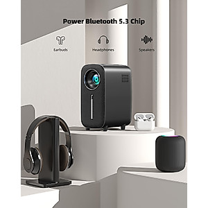 Movie Projector Bluetooth WiFi Portable: Mini 4K Projectors Native 1080P Full HD 12000L Outdoor Video Wireless TV Home Theater Indoor Compatible with Phone Laptop PC TV Stick