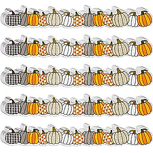 40 Pieces Pumpkin Bulletin Board Borders Fall Bulletin Border Decorations Halloween Bulletin Board Borders Fall Classroom Decorations for Halloween Thanksgiving Home Sweet Classroom (Simple Style)