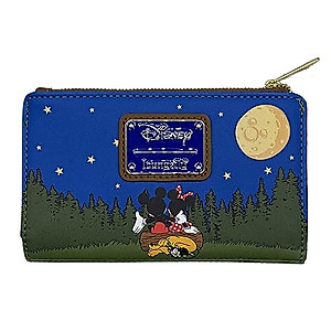 Loungefly Mickey, Minnie, & Friends Camping Scene Flap Wallet