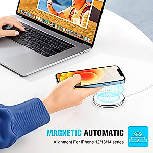 Magnetic Wireless Charger,Vebach Wireless Charging Pad Mag-Safe Charger with Detachable Cable Compatible with iPhone 14/14 Pro/14 Plus/14 Pro Max/iPhone 13/13 Pro/13 Pro Max/13 Mini/iPhone 12