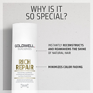 Goldwell Dualsenses Rich Repair Restoring Shampoo, 10.1 Fl Oz