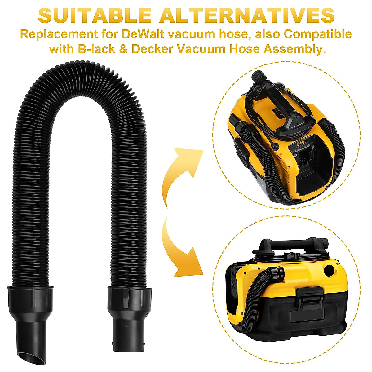 5140128-68 vacuum hose Assembly Replacement for DeWalt Vacuum Hose DCV580 DCV581H DCV580MAX 704660053412