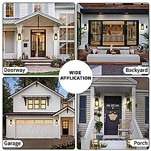 Dusk to Dawn Outdoor Light Fixtures Wall Mount, Sensor Porch Lights, Anti-Rust Wall Light, Exterior Wall Sconce Lighting, Wall Lamp, Waterproof Wall Lantern for Doorway, Garage, 2-PACK (Bulb Included)