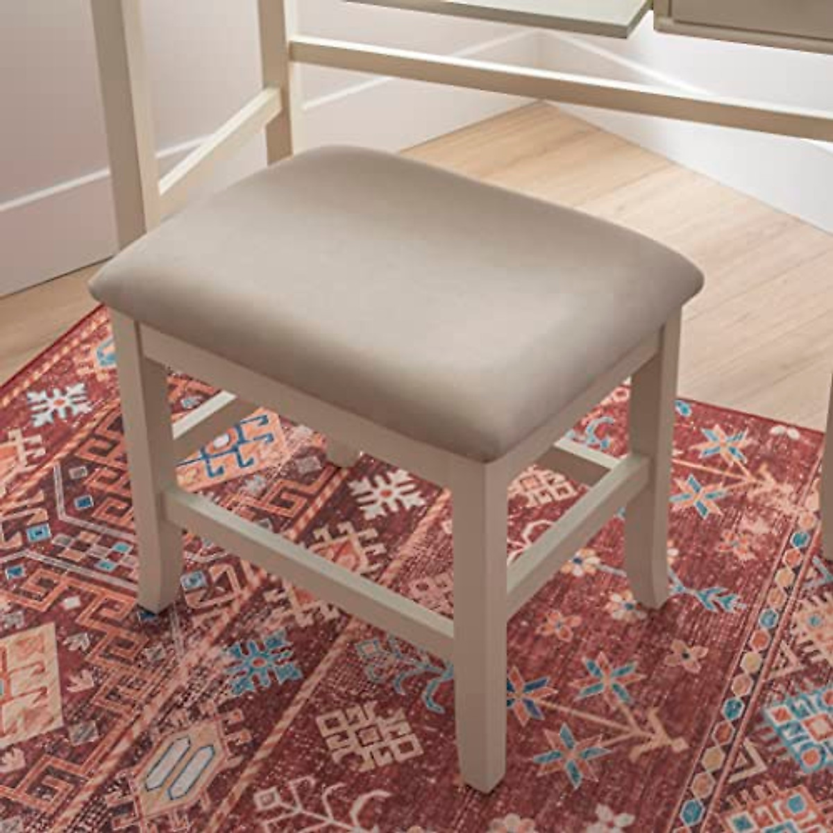 Linon Set, Cream Jackson Vanity, 30" x 36" x 18",