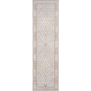 Momeni Isabella Traditional Geometric Flat Weave Area Rug, 2 ft 7 in x 8 ft 0 in, Grey